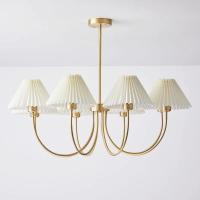 China kitchen Bar Cafe Pleated Paper hanging Lighting Restaurant fold paper lampshade LED Chandelier Lighting Lenore Pleated Chandelier(WH-MI-476) for sale
