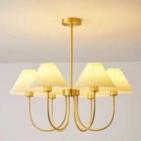 China kitchen Bar Cafe Pleated Paper hanging Lighting Restaurant fold paper lampshade LED Chandelier Lighting Lenore Pleated Chandelier(WH-MI-476) for sale