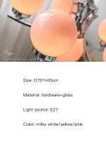 China Bedroom Dining Room Color Hanging Lamps Modern Creative Ceiling Glass Ball Chandelier Ryttenberg Chandelier(WH-MI-477) for sale