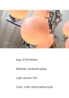 China Bedroom Dining Room Color Hanging Lamps Modern Creative Ceiling Glass Ball Chandelier Ryttenberg Chandelier(WH-MI-477) for sale