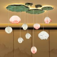 China Modern New Chinese Style Chandelier Pastoral Dining Room Living Room Simple Classical Decorative Creative Lotus Lamps (WH-MI-478) for sale