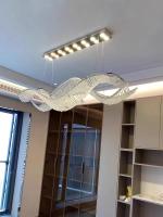 China Chrome Gold Crystal Wave LED Hanging Lamp Chandelier Lighting Alon Chandelier(WH-MI-479) for sale