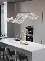 China Chrome Gold Crystal Wave LED Hanging Lamp Chandelier Lighting Alon Chandelier(WH-MI-479) for sale