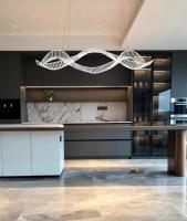 China Chrome Gold Crystal Wave LED Hanging Lamp Chandelier Lighting Alon Chandelier(WH-MI-479) for sale