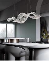 China Chrome Gold Crystal Wave LED Hanging Lamp Chandelier Lighting Alon Chandelier(WH-MI-479) for sale
