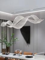 China Chrome Gold Crystal Wave LED Hanging Lamp Chandelier Lighting Alon Chandelier(WH-MI-479) for sale