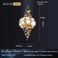 China Loft Hanging Chandelier For Stairscase Hotel Lobby Living Room Modern Luxury Glass Flower Crystal Chandeliers  Flying Flowers Fluttering Chandelier (WH-MI-481) for sale
