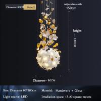 China Loft Hanging Chandelier For Stairscase Hotel Lobby Living Room Modern Luxury Glass Flower Crystal Chandeliers  Flying Flowers Fluttering Chandelier (WH-MI-481) for sale