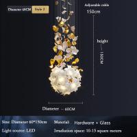 China Loft Hanging Chandelier For Stairscase Hotel Lobby Living Room Modern Luxury Glass Flower Crystal Chandeliers  Flying Flowers Fluttering Chandelier (WH-MI-481) for sale