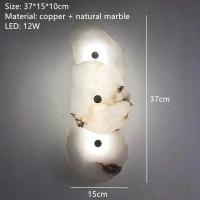China Copper Ring Living Room Restaurant Hanging Lamp Round Natural Marble Chandelier Alabaster Halo Chandelier(WH-MI-483) for sale
