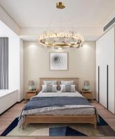 China Copper Ring Living Room Restaurant Hanging Lamp Round Natural Marble Chandelier Alabaster Halo Chandelier(WH-MI-483) for sale