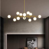 China Postmodern chandelier luxury deco gold chandeliers Staggered Glass Globes Chandelier(WH-MI-484) for sale