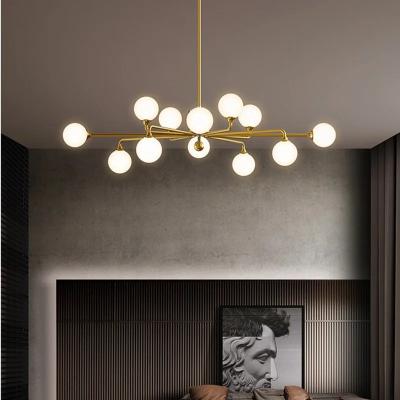 China Postmodern chandelier luxury deco gold chandeliers Staggered Glass Globes Chandelier(WH-MI-484) for sale
