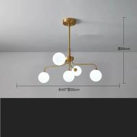 China Postmodern chandelier luxury deco gold chandeliers Staggered Glass Globes Chandelier(WH-MI-484) for sale