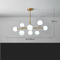 China Postmodern chandelier luxury deco gold chandeliers Staggered Glass Globes Chandelier(WH-MI-484) for sale