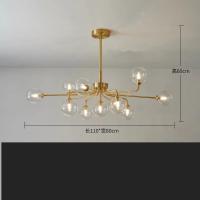 China Postmodern chandelier luxury deco gold chandeliers Staggered Glass Globes Chandelier(WH-MI-484) for sale