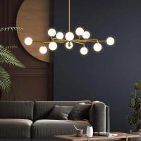 China Postmodern chandelier luxury deco gold chandeliers Staggered Glass Globes Chandelier(WH-MI-484) for sale