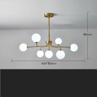 China Postmodern chandelier luxury deco gold chandeliers Staggered Glass Globes Chandelier(WH-MI-484) for sale