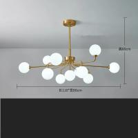 China Postmodern chandelier luxury deco gold chandeliers Staggered Glass Globes Chandelier(WH-MI-484) for sale