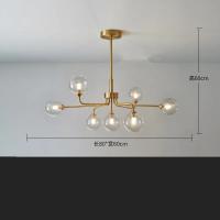 China Postmodern chandelier luxury deco gold chandeliers Staggered Glass Globes Chandelier(WH-MI-484) for sale