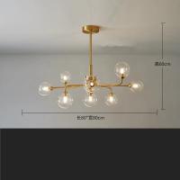 China Postmodern chandelier luxury deco gold chandeliers Staggered Glass Globes Chandelier(WH-MI-484) for sale