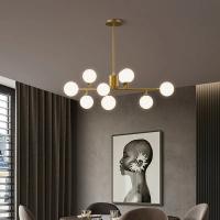 China Postmodern chandelier luxury deco gold chandeliers Staggered Glass Globes Chandelier(WH-MI-484) for sale
