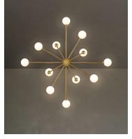 China Postmodern chandelier luxury deco gold chandeliers Staggered Glass Globes Chandelier(WH-MI-484) for sale