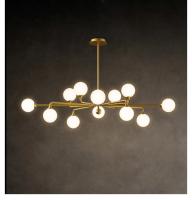 China Postmodern chandelier luxury deco gold chandeliers Staggered Glass Globes Chandelier(WH-MI-484) for sale