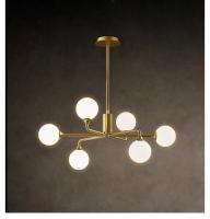China Postmodern chandelier luxury deco gold chandeliers Staggered Glass Globes Chandelier(WH-MI-484) for sale