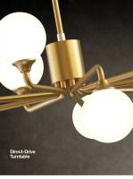 China Postmodern chandelier luxury deco gold chandeliers Staggered Glass Globes Chandelier(WH-MI-484) for sale