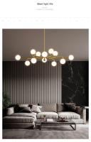 China Postmodern chandelier luxury deco gold chandeliers Staggered Glass Globes Chandelier(WH-MI-484) for sale
