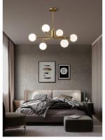 China Postmodern chandelier luxury deco gold chandeliers Staggered Glass Globes Chandelier(WH-MI-484) for sale
