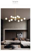 China Postmodern chandelier luxury deco gold chandeliers Staggered Glass Globes Chandelier(WH-MI-484) for sale