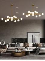 China Postmodern chandelier luxury deco gold chandeliers Staggered Glass Globes Chandelier(WH-MI-484) for sale