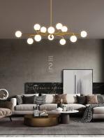 China Postmodern chandelier luxury deco gold chandeliers Staggered Glass Globes Chandelier(WH-MI-484) for sale