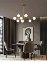 China Postmodern chandelier luxury deco gold chandeliers Staggered Glass Globes Chandelier(WH-MI-484) for sale