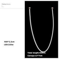 China LED Postmodern Golden White Designer Chandelier Lighting Flexible Linear Curve Chandelier(WH-MI-485) for sale