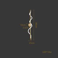 China LED Postmodern Golden White Designer Chandelier Lighting Flexible Linear Curve Chandelier(WH-MI-485) for sale