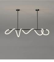 China LED Postmodern Golden White Designer Chandelier Lighting Flexible Linear Curve Chandelier(WH-MI-485) for sale