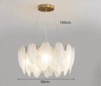 China Nordic home decor dining room Pendant lamp lights indoor lighting Ceiling lamp hanging light Glass Feather Chandelier(WH-MI-487) for sale