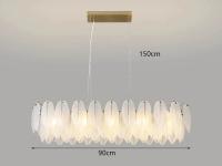 China Nordic home decor dining room Pendant lamp lights indoor lighting Ceiling lamp hanging light Glass Feather Chandelier(WH-MI-487) for sale
