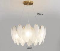 China Nordic home decor dining room Pendant lamp lights indoor lighting Ceiling lamp hanging light Glass Feather Chandelier(WH-MI-487) for sale