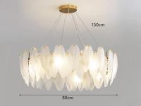 China Nordic home decor dining room Pendant lamp lights indoor lighting Ceiling lamp hanging light Glass Feather Chandelier(WH-MI-487) for sale
