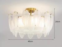 China Nordic home decor dining room Pendant lamp lights indoor lighting Ceiling lamp hanging light Glass Feather Chandelier(WH-MI-487) for sale