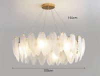 China Nordic home decor dining room Pendant lamp lights indoor lighting Ceiling lamp hanging light Glass Feather Chandelier(WH-MI-487) for sale