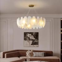 China Nordic home decor dining room Pendant lamp lights indoor lighting Ceiling lamp hanging light Glass Feather Chandelier(WH-MI-487) for sale