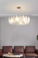 China Nordic home decor dining room Pendant lamp lights indoor lighting Ceiling lamp hanging light Glass Feather Chandelier(WH-MI-487) for sale