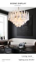 China Postmodern Designer Big Hanging Lamp Luxury Natural Marble All Brass Ceiling Chandeliers Leon Chandelier(WH-MI-489) for sale