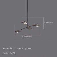 China Simplicity Dining Room LED Chandelier Personality Modern Black Pendant Light Lotus Leaves Glass Chandelier(WH-MI-490) for sale