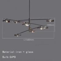 China Simplicity Dining Room LED Chandelier Personality Modern Black Pendant Light Lotus Leaves Glass Chandelier(WH-MI-490) for sale